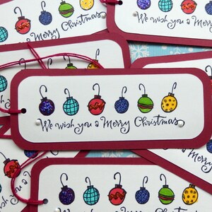 Santa Tags - Making a List Checkin It Twice - Gift/hang Tags (6) - Etsy