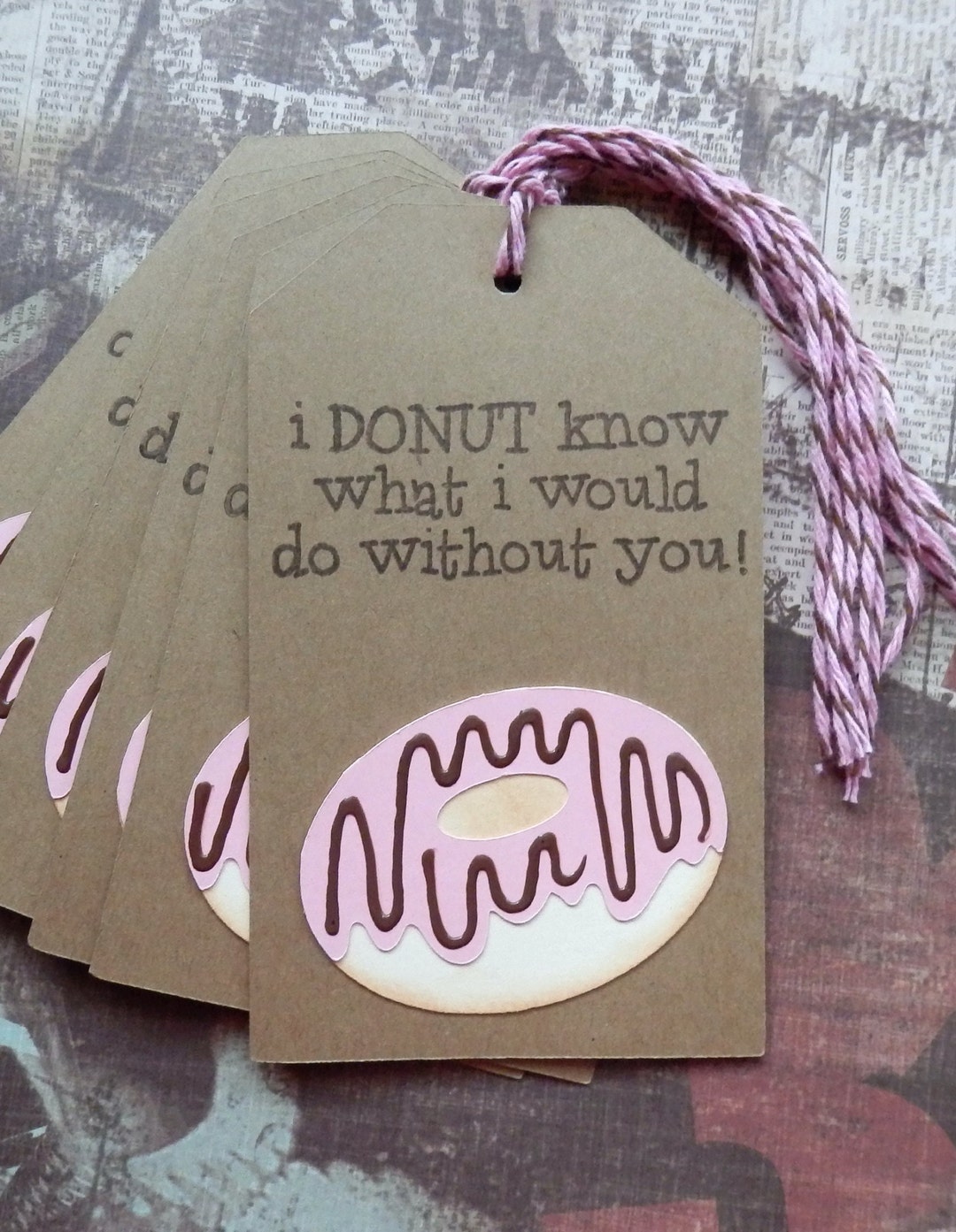 Donut Gift Tags: "i DONUT Know" - Set of 6 - Etsy
