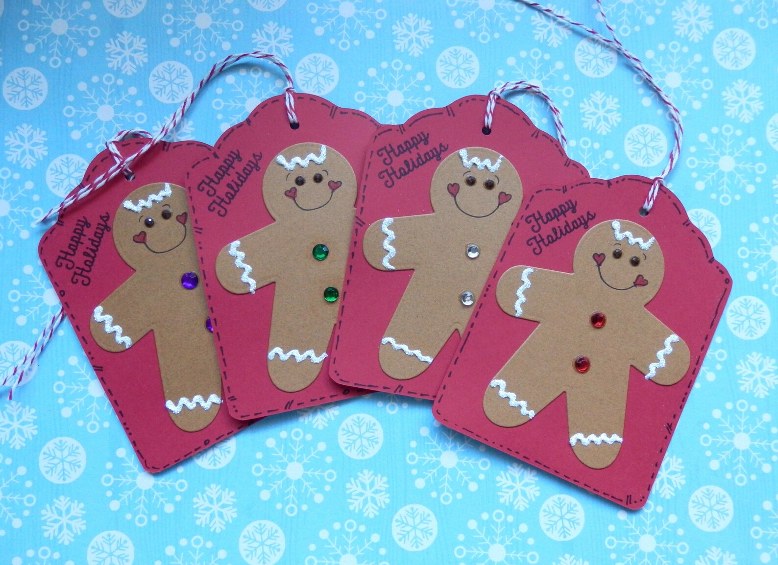 Gingerbread Tags- Happy Holidays - Gift/hang Tag - Gingerbread Tags (4 ...
