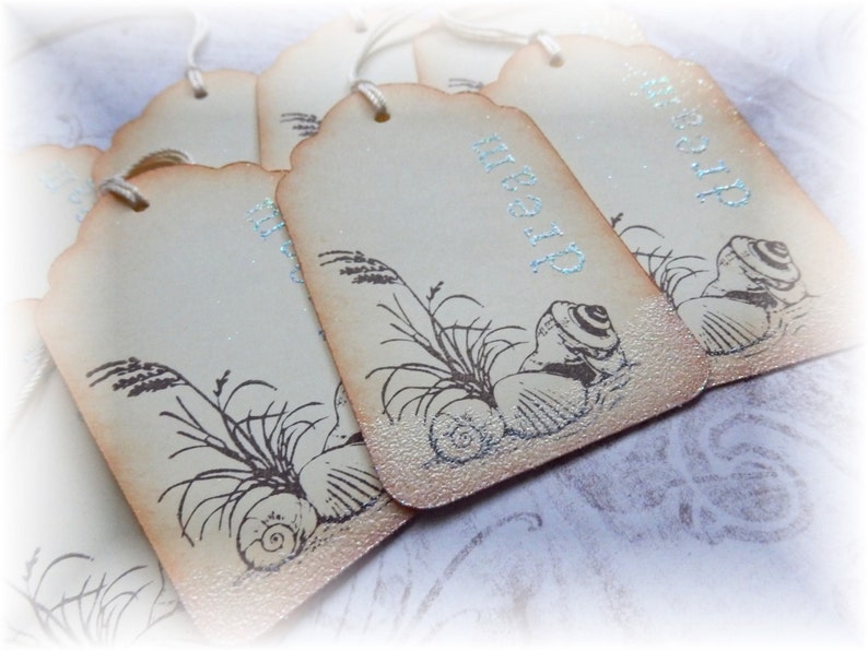 Sea Shells Ocean Dream Gift / Hang Tags 8 | Etsy