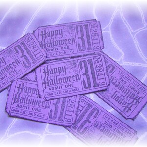 Happy Halloween - Admit One - October 31st - Tickets - (10) ORANGE - Etsy