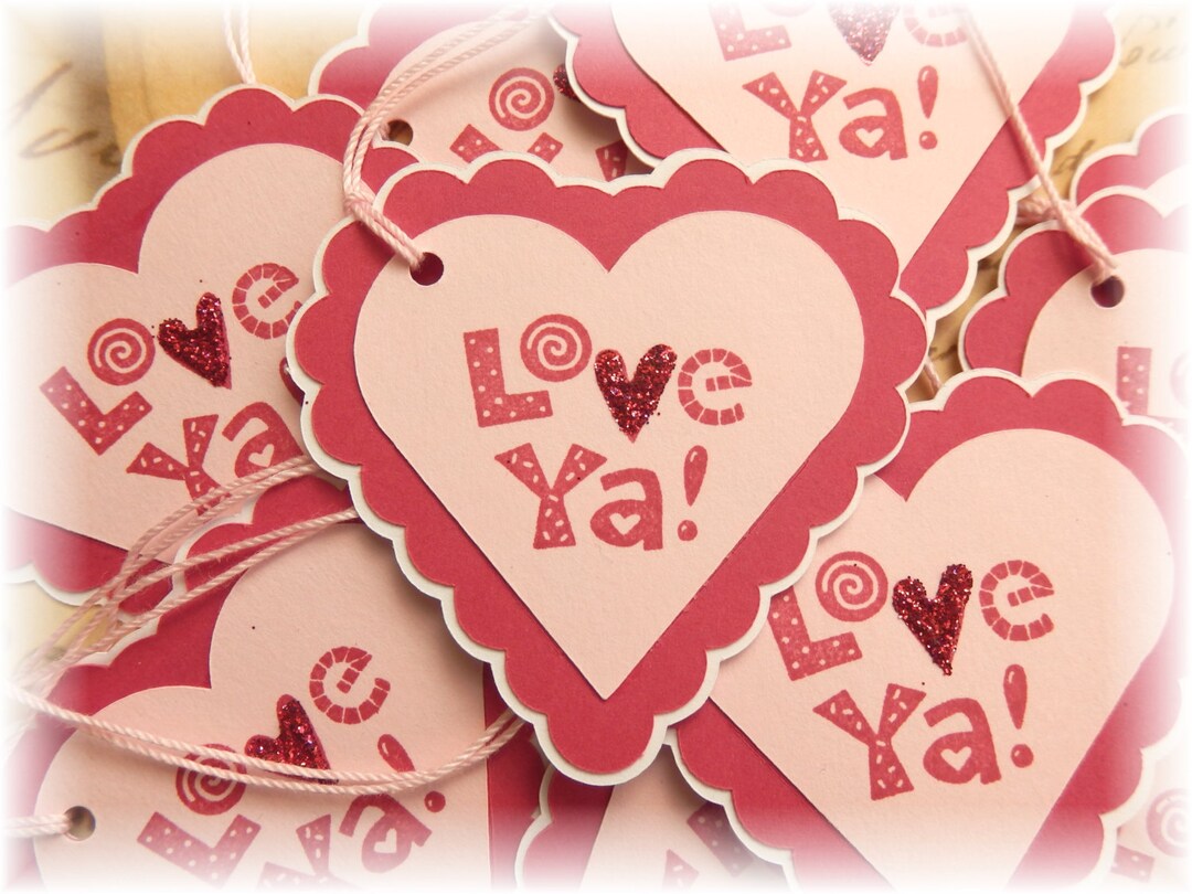Love Ya! Heart Shaped Tags - Valentine- Gift/hang Tag (10) - Etsy