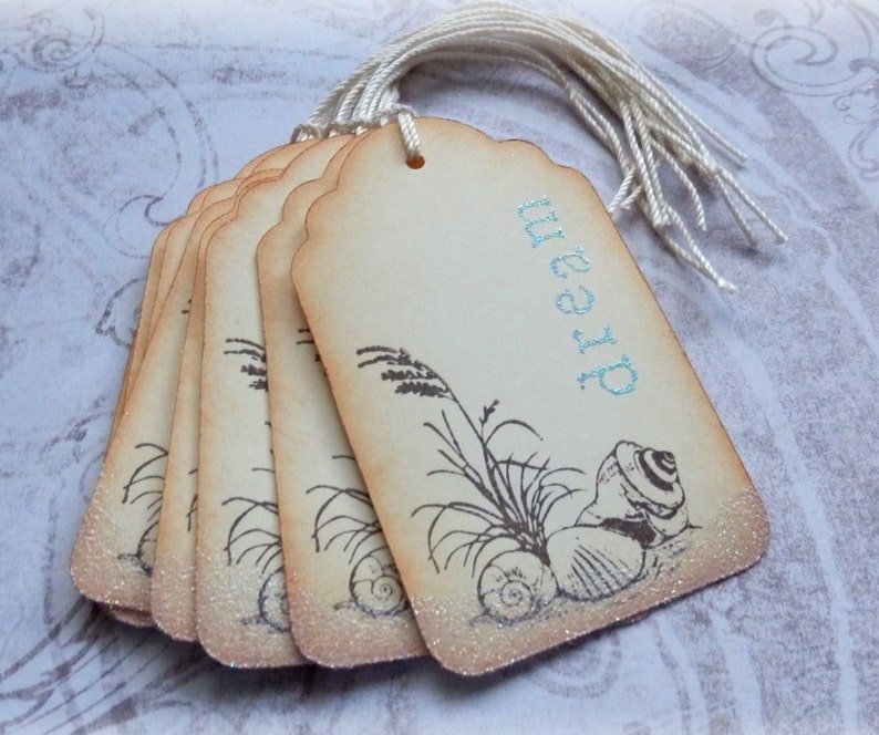 Sea Shells Ocean Dream Gift / Hang Tags 8 | Etsy