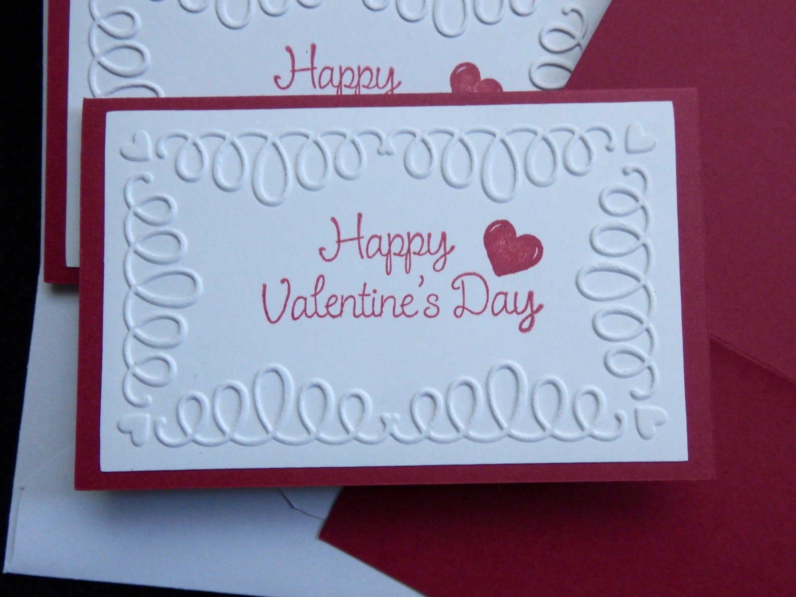 Valentine Note Card - Happy Valentines Day - KISS - Hand Made Card WITH ...