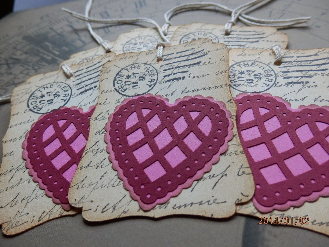 Love Ya Heart Shaped Tags Valentine Gift/hang Tag 10 | Etsy