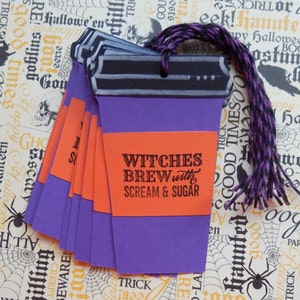 Wanda's Witch's Brew Halloween Tags (6) - Etsy