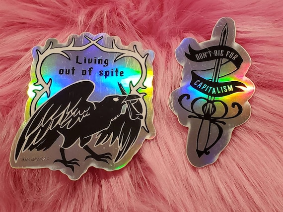 Sticker Set: Living Out of Spite | Etsy