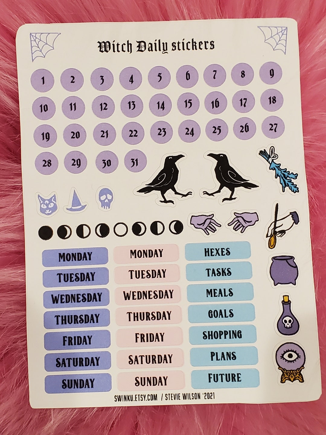 Bullet Journal Witch Stickers - Etsy