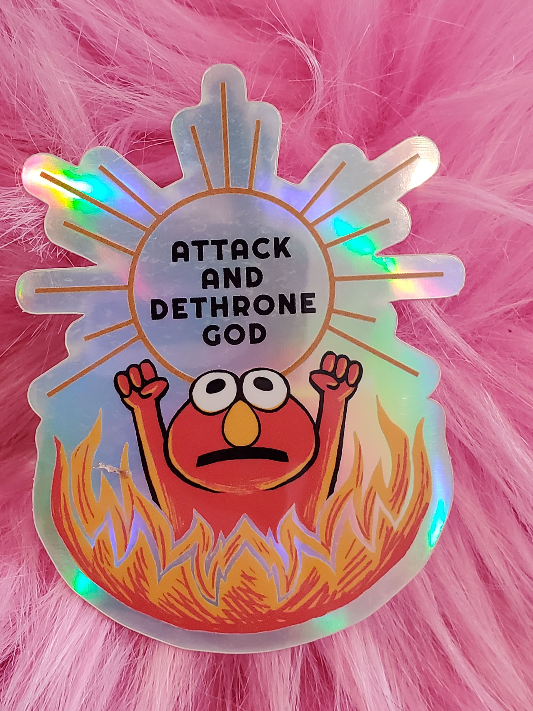 Sticker Set: Attack and Dethrone God | Etsy