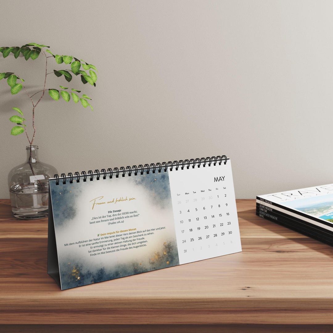 Christian Desk Calendar 2026 | Bible Verses & Inspiration | Minimalist ...