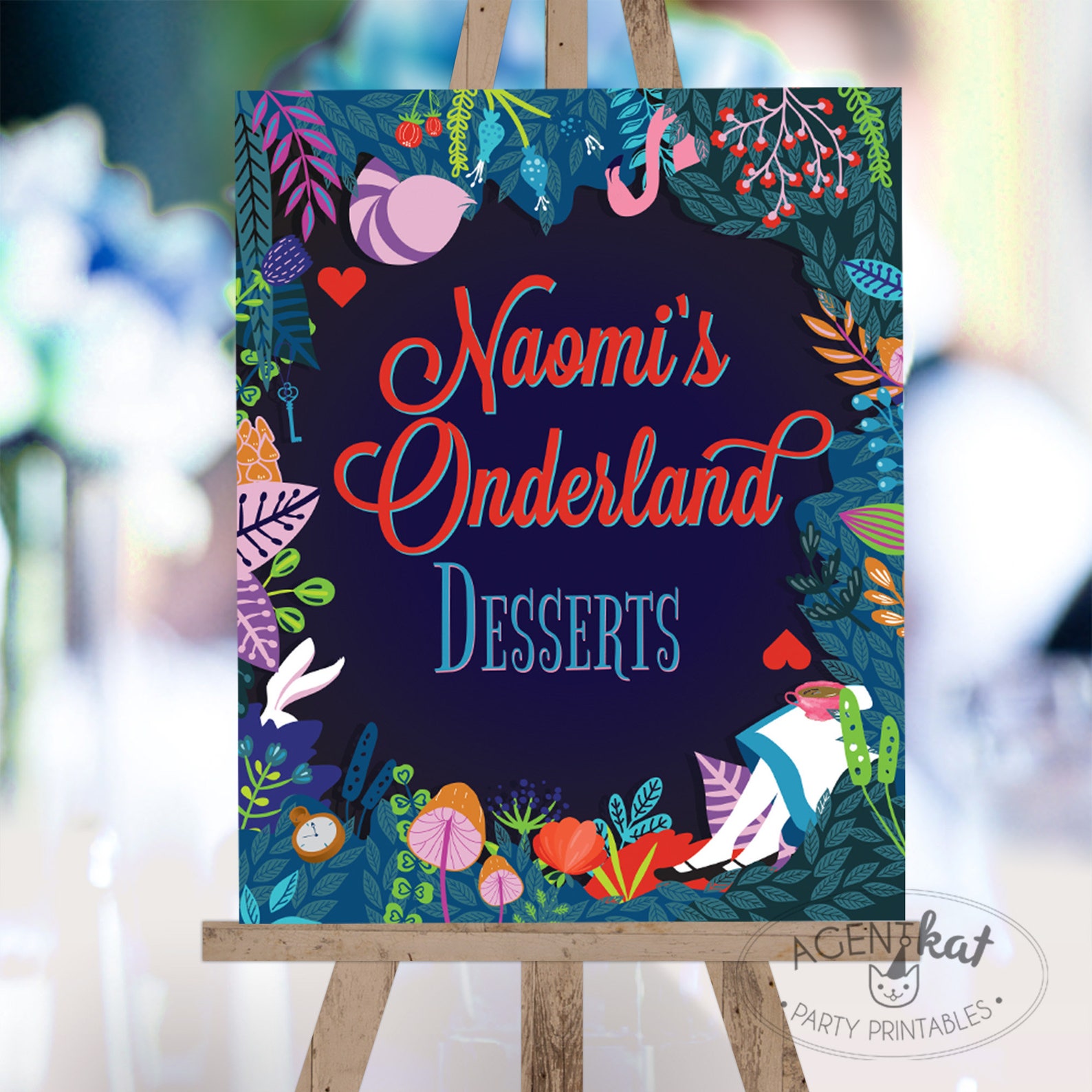 Alice in Wonderland Party Table Sign Centerpiece | "it's Always Tea ...
