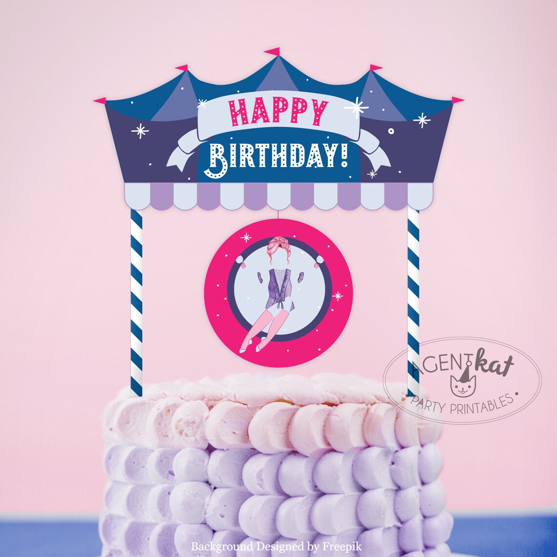 Instant Download Circus Birthday Cake Topper Printable | Etsy