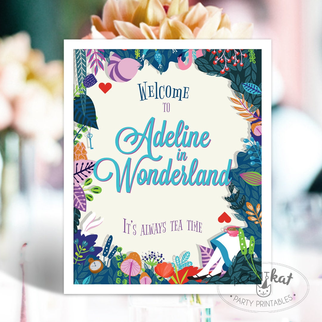 Alice in Wonderland Party Table Sign Centerpiece | "it's Always Tea ...
