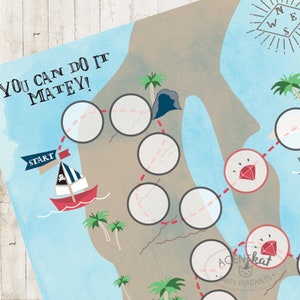 Pirate Reward Chart, Pirate Potty Training Chart, Treasure Map Game ...