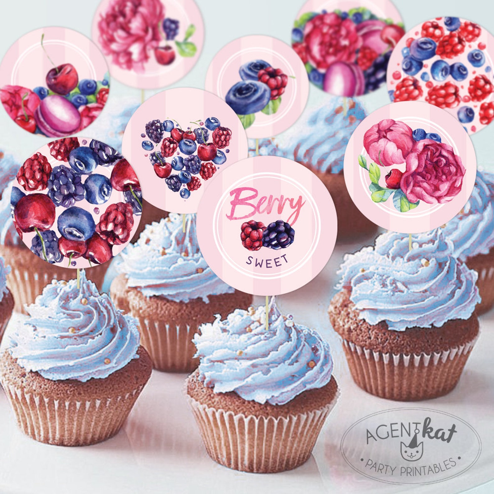 Berry Sweet Birthday Party Pack Kit Instant Download Berries | Etsy