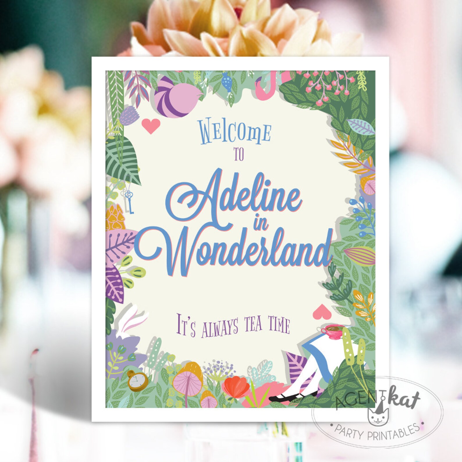 Alice in Wonderland Party Table Sign Centerpiece | "it's Always Tea ...