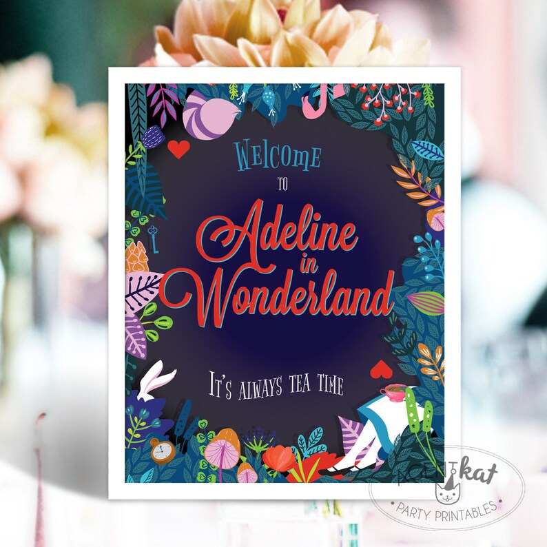 Alice in Wonderland Party Table Sign Centerpiece | "it's Always Tea ...
