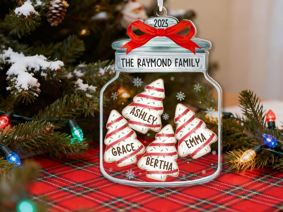2025 Personalized Family Cookie Jar Ornament, Custom Family Name ...
