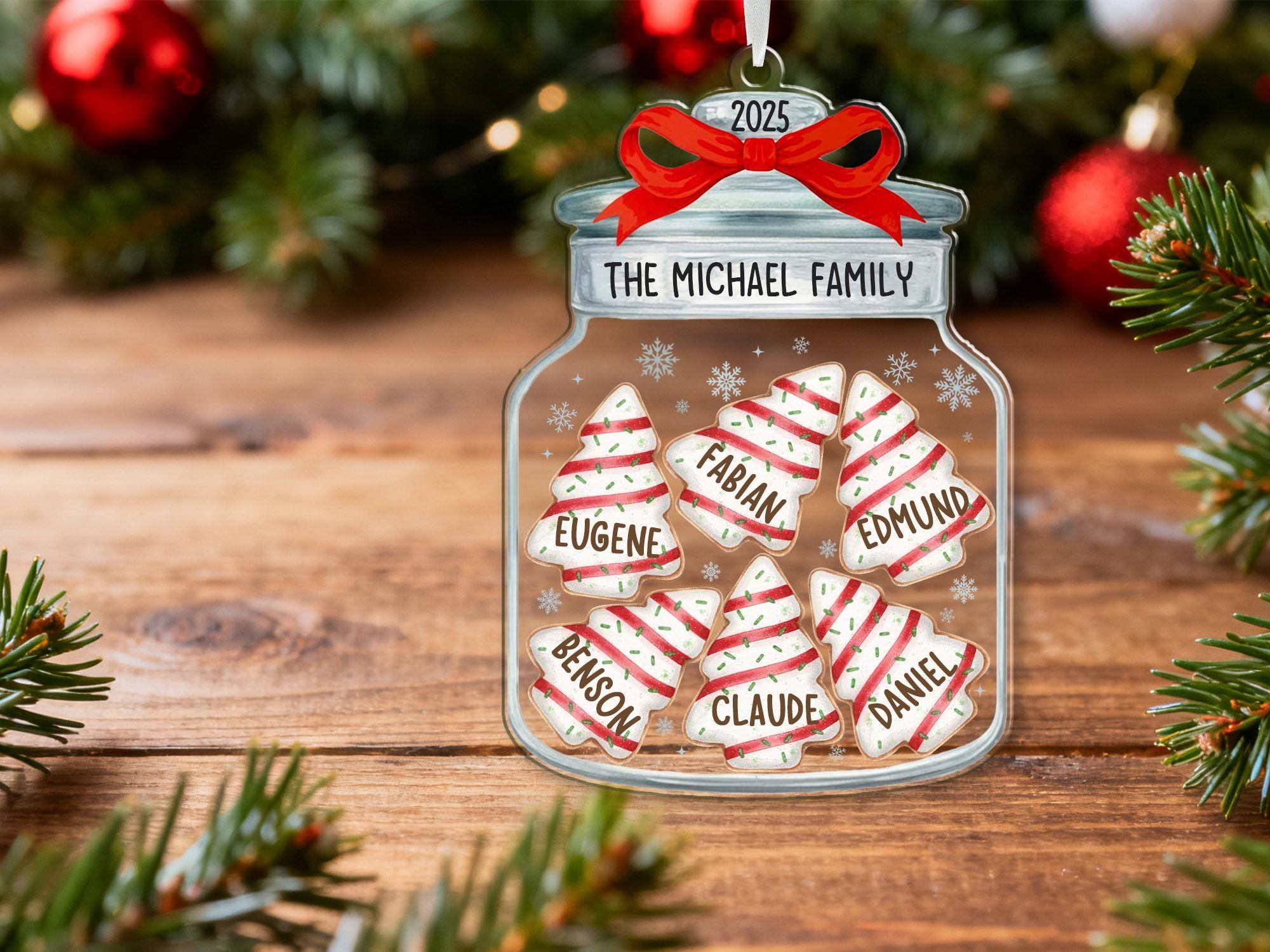 2025 Personalized Family Cookie Jar Ornament, Custom Family Name ...