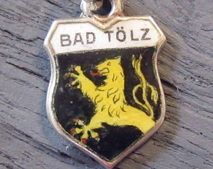 Bad Tolz Germany Charm, Enamel Shield Charm, Bad Tolz German Souvenir ...