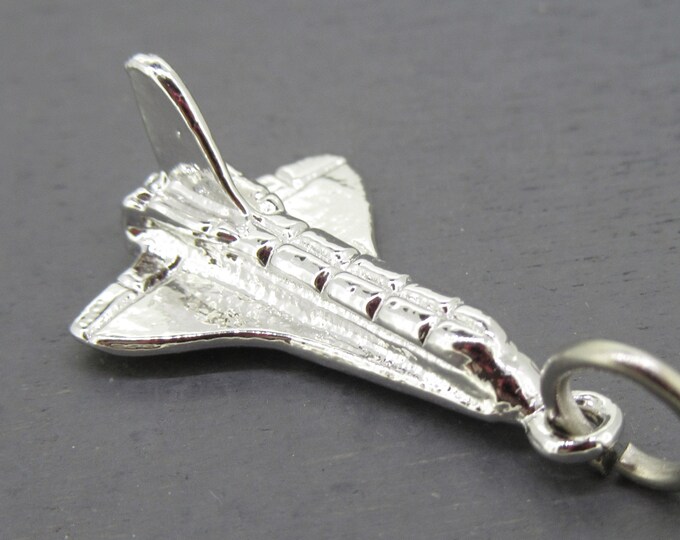 Sterling Silver Space Shuttle Charm for Charm Bracelets, Vintage Charm ...