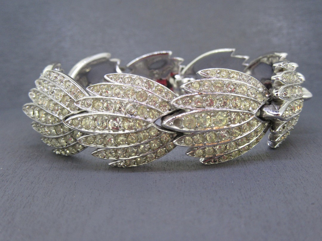 RARE Trifari Fireworks Bracelet With Clear Stones, Vintage Jewelry - Etsy