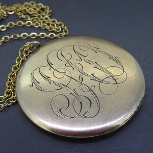 HUGE Antique Locket Necklace With Monogram of JAD and 18 Chain - Etsy