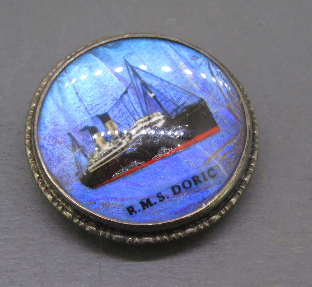 Rare Vintage White Star Line Dress Clip With Butterfly Wing Detail on ...