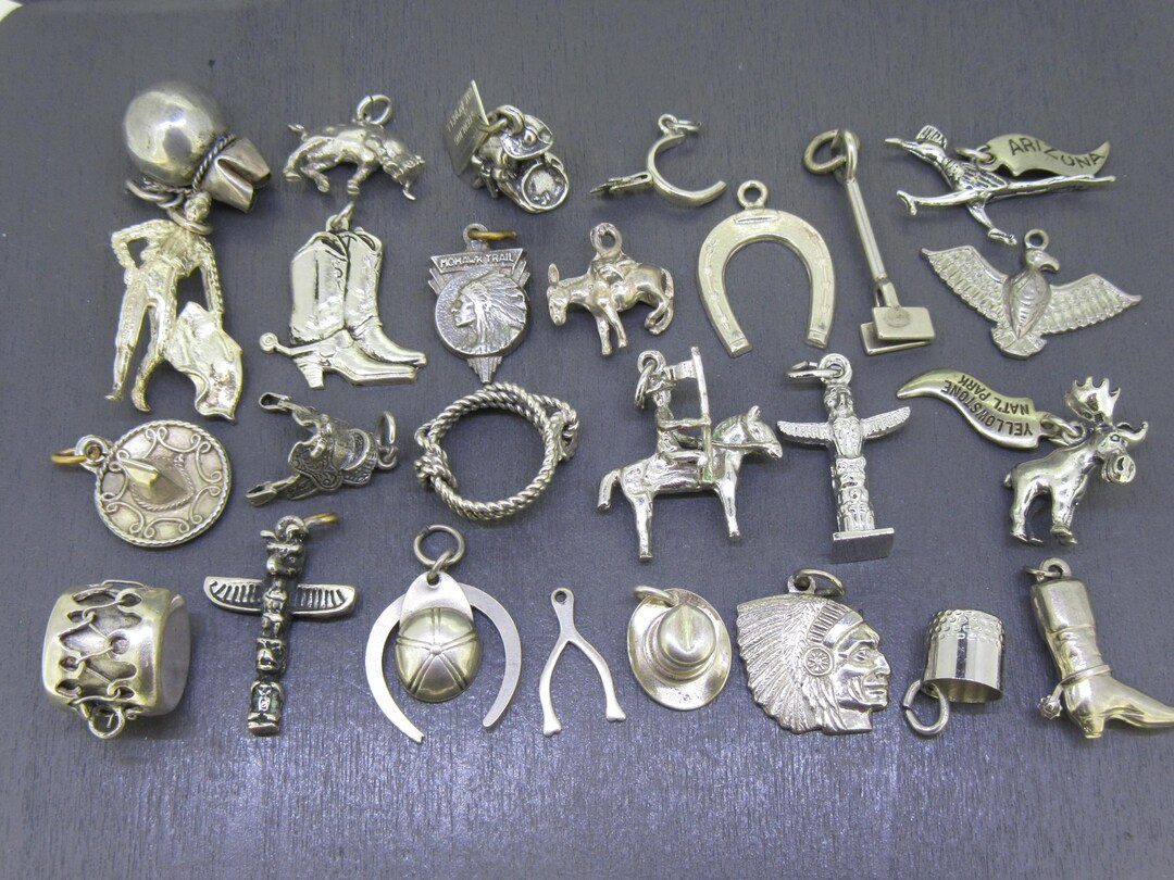 CHOICE Vintage Sterling Bracelet Charm, Southwest and Western ...