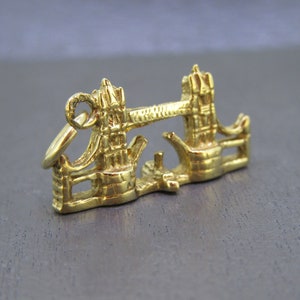 Vintage 14k Gold London Tower Bridge Charm With Ship - Etsy