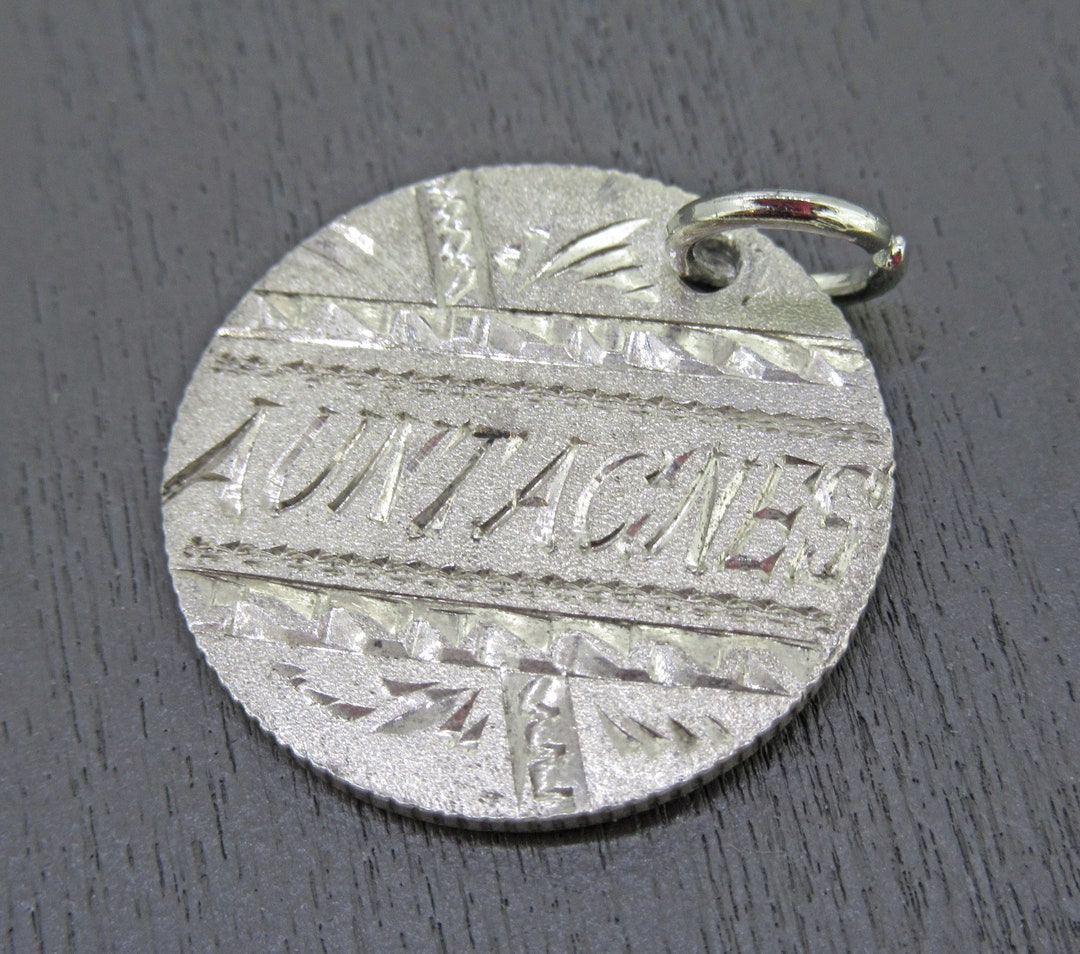Antique Aunt Agnes Sterling Love Token Dime Charm or Pendant - Etsy