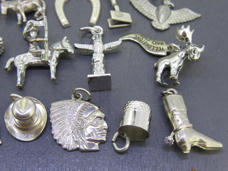 CHOICE Vintage Sterling Bracelet Charm, Southwest and Western ...