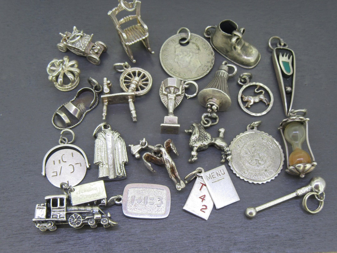 CHOICE Vintage Sterling Silver Charm, Silverton Colorado Train, Math ...