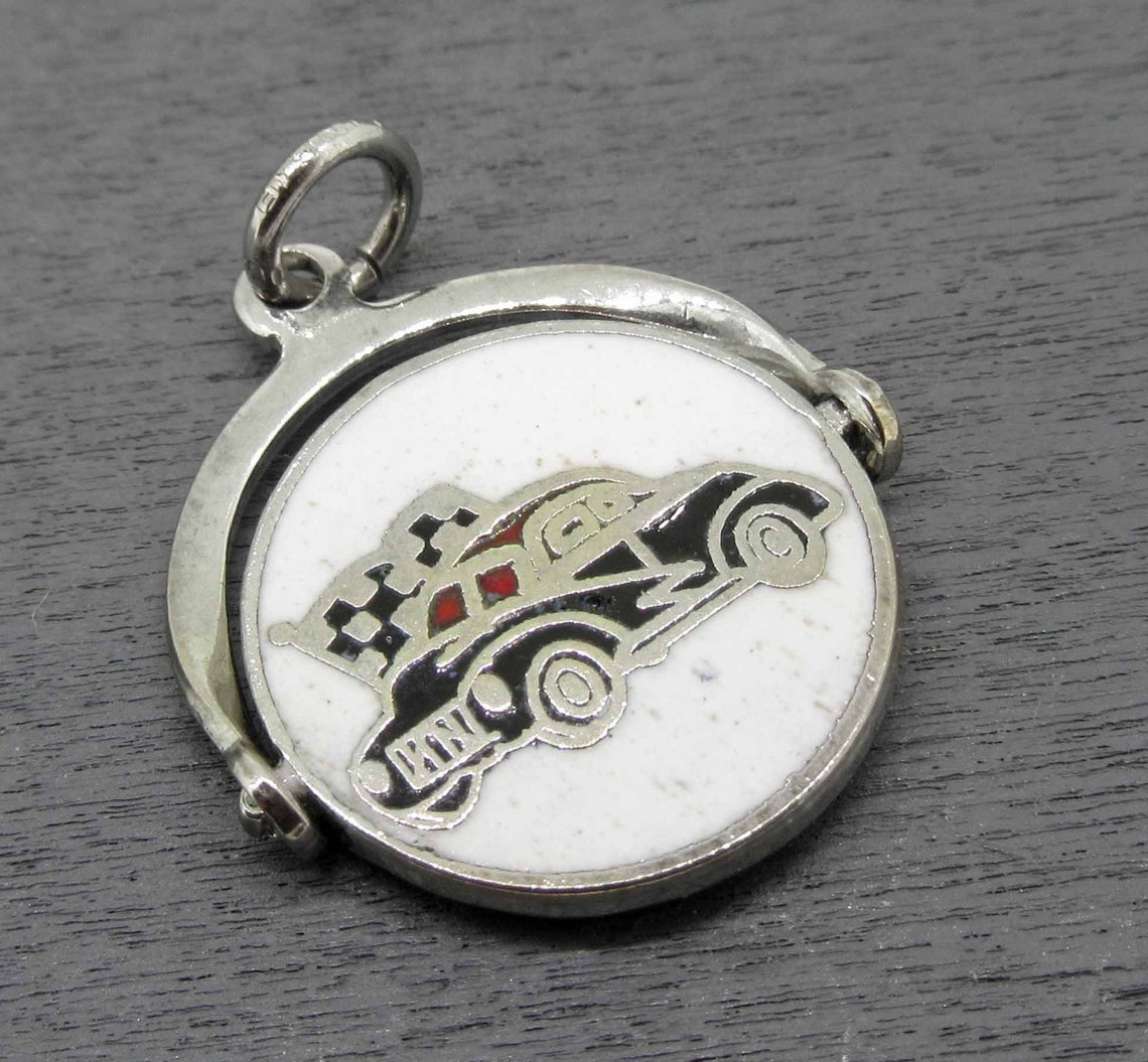Sterling Racing Spinner Charm Indy 500 or Daytona 500 Enamel - Etsy
