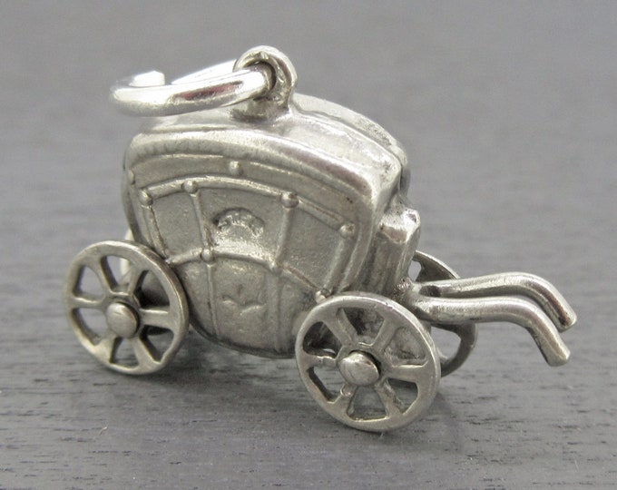 Movable Sterling Silver Royal Carriage Charm, Vintage Charm for Charm ...