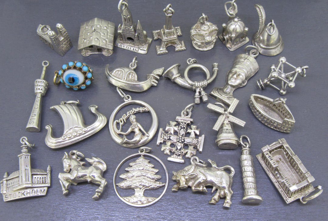 CHOICE Vintage Sterling Silver Bracelet Charm, Mostly European ...