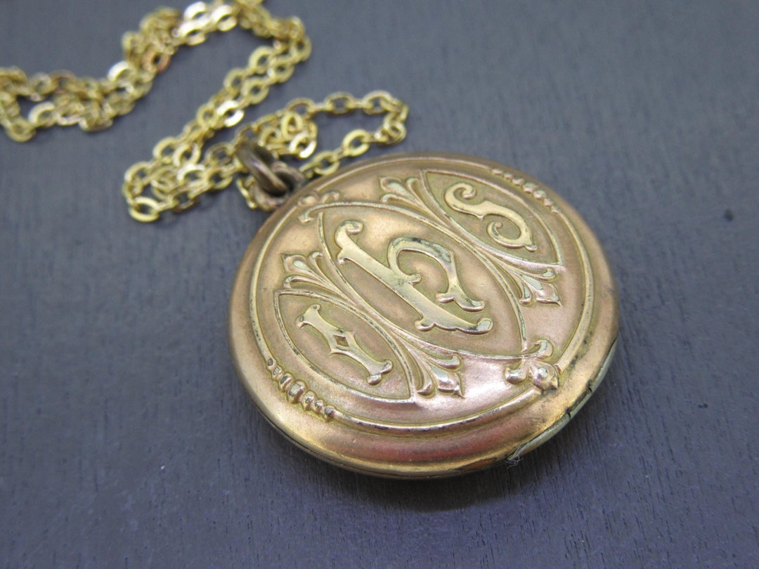Antique IHS Religious Locket With Hidden Double Sided Token, Sacred ...