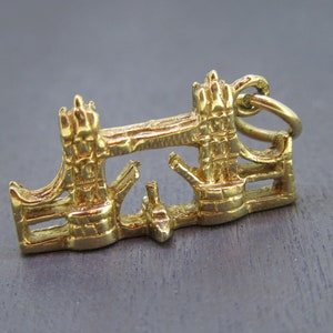 Vintage 14k Gold London Tower Bridge Charm With Ship - Etsy