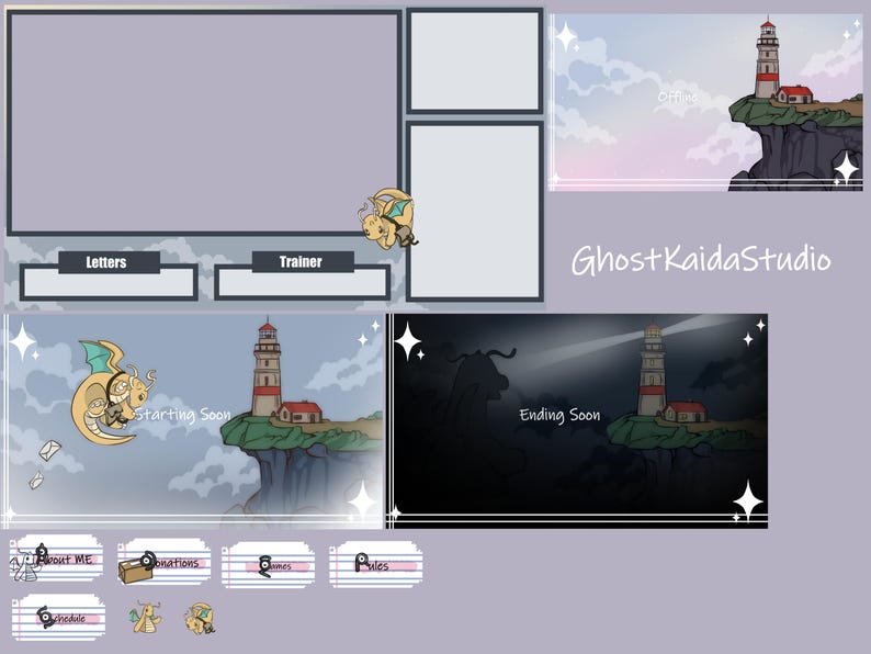 Mail Carrier Dragonite Twitch Overlay - Etsy
