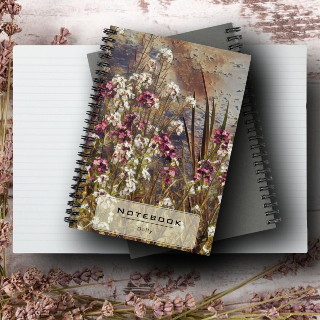 Floral Vintage Spiral Notebook - Country Nature-themed Daily Journal ...