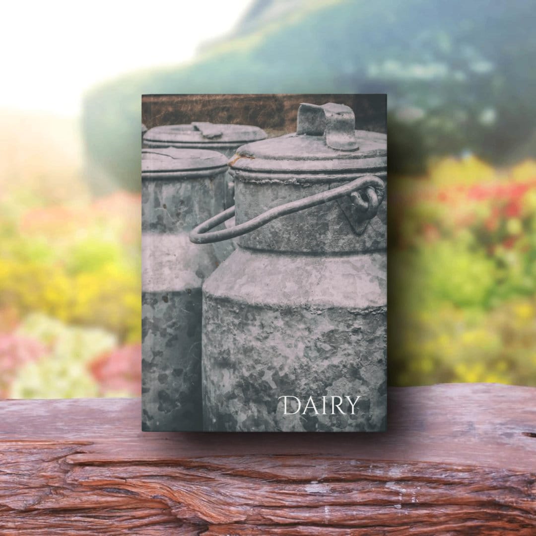 Charming Milk Jug Hardcover Journal Rustic Farmhouse Dairy Diary ...
