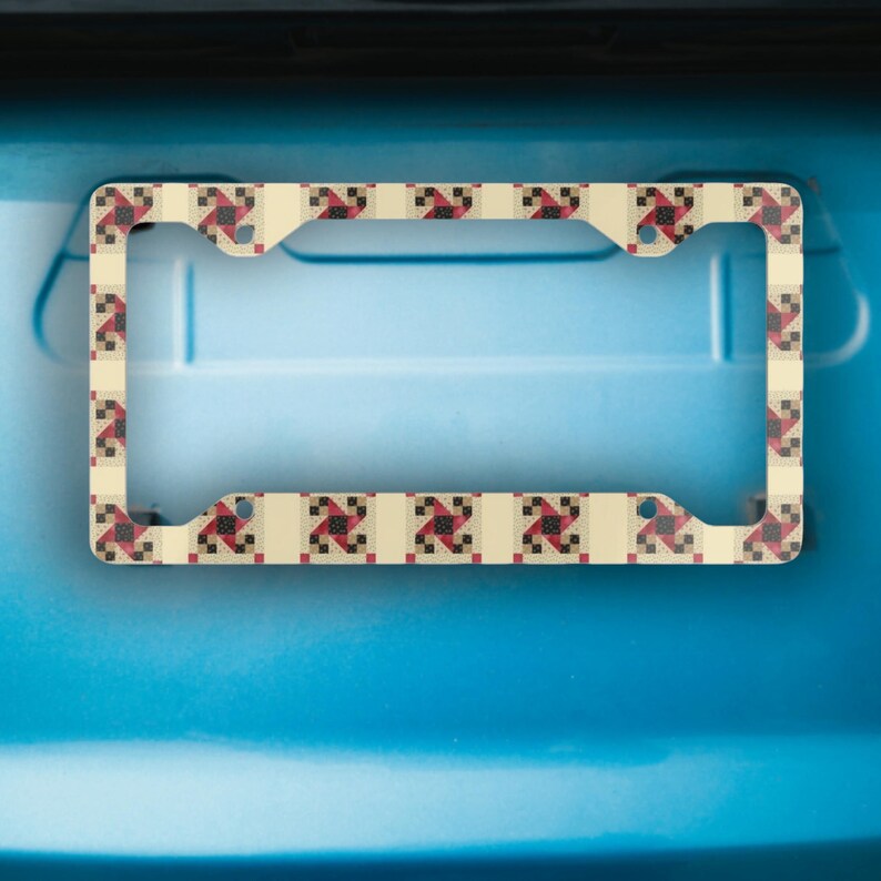 Butter Quilt Block License Plate Frame - Novelty License Plate Cover ...