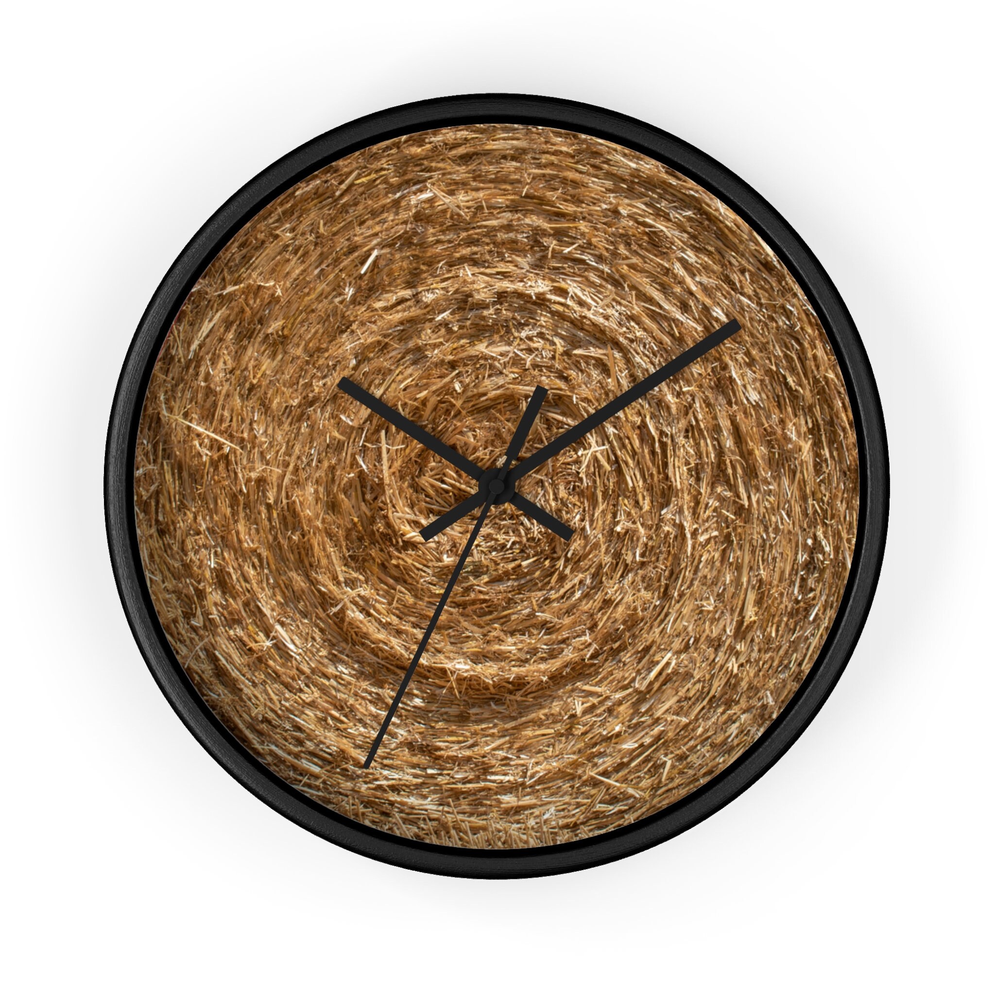 Rustic Hay Bale Wall Clock Farmhouse Wall Clock, Cottage Core Decor ...