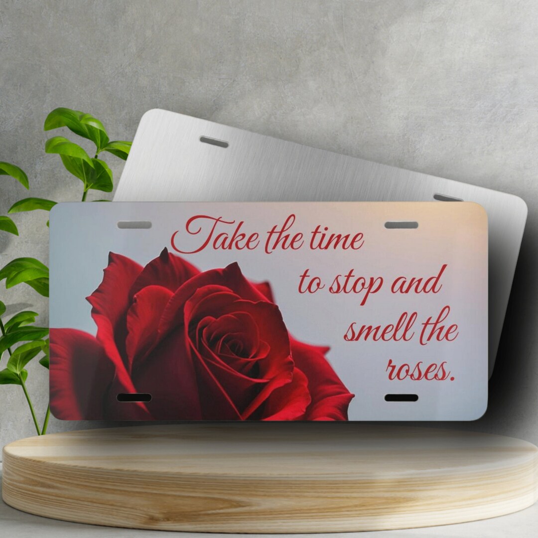 Rose Vanity Plate - Automotive Accessory, Novelty License Plate ...