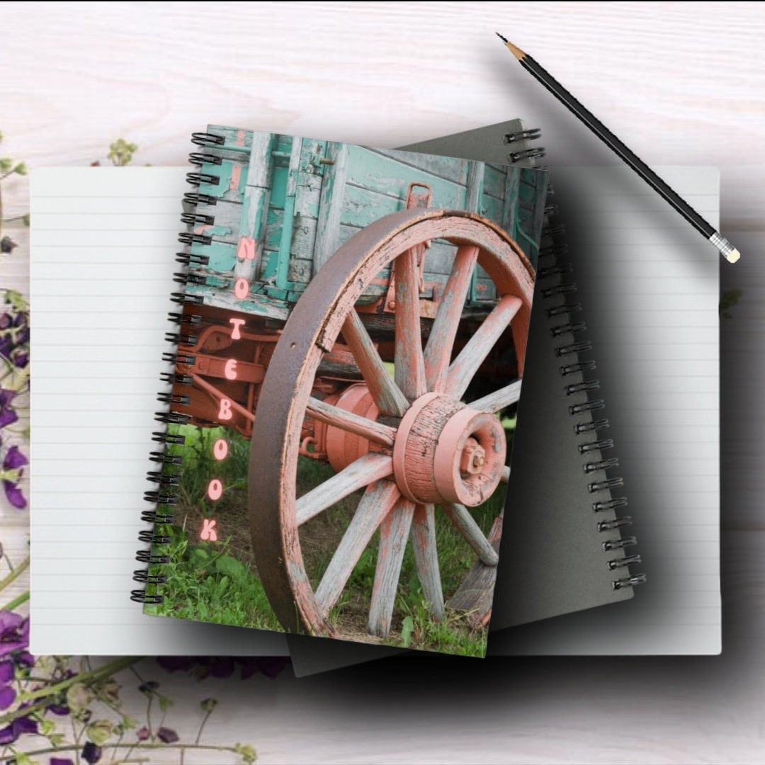 Rustic Wagon Spiral Notebook - Country-themed Daily Notebook, Personal ...