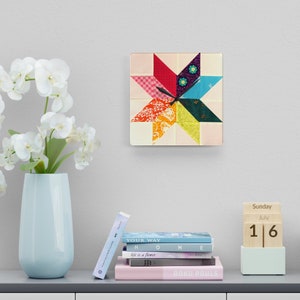 Quilt Block Wall Clock - Stylish Acrylic Home Decor for Sewers ...