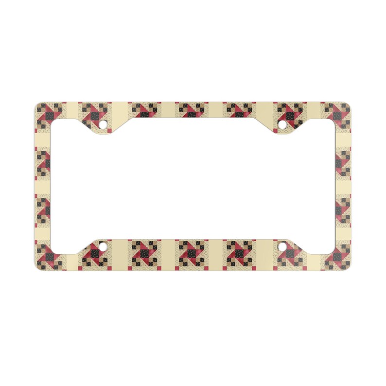 Butter Quilt Block License Plate Frame - Novelty License Plate Cover ...