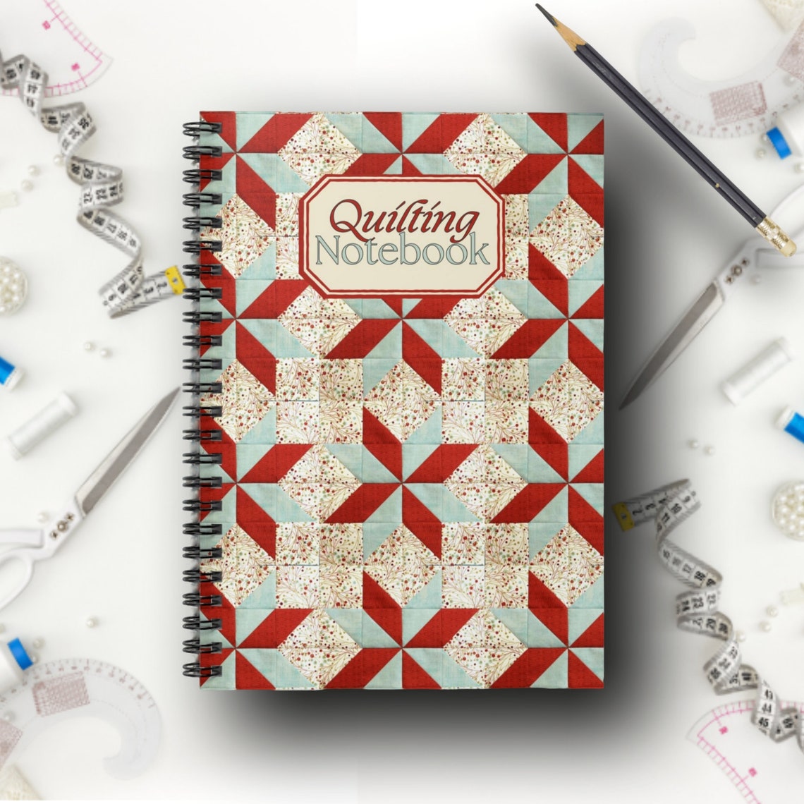 Quilting Spiral Notebook - Personal Quilt-design Notebook, Country ...