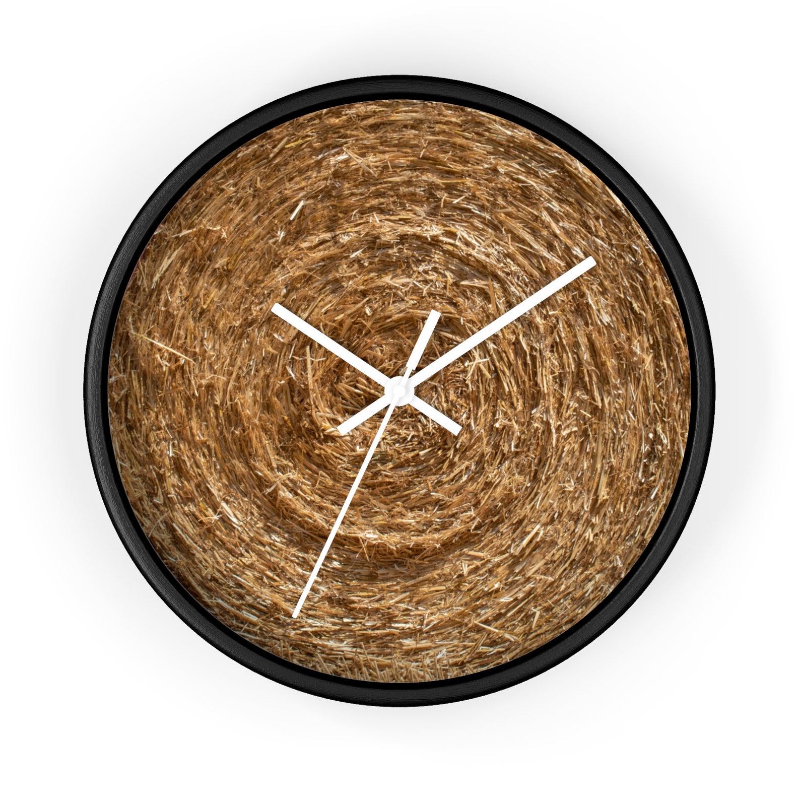 Rustic Hay Bale Wall Clock Farmhouse Wall Clock, Cottage Core Decor ...