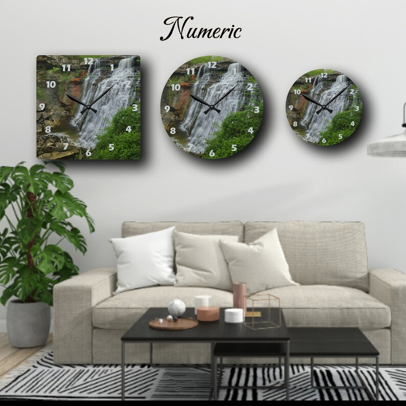 Acrylic Waterfall Home Decor - Brandywine Falls Wall Clock - Stunning ...